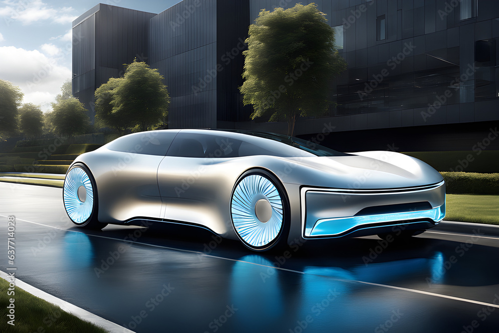 Picture a future-oriented car that combines an accented LED display ...