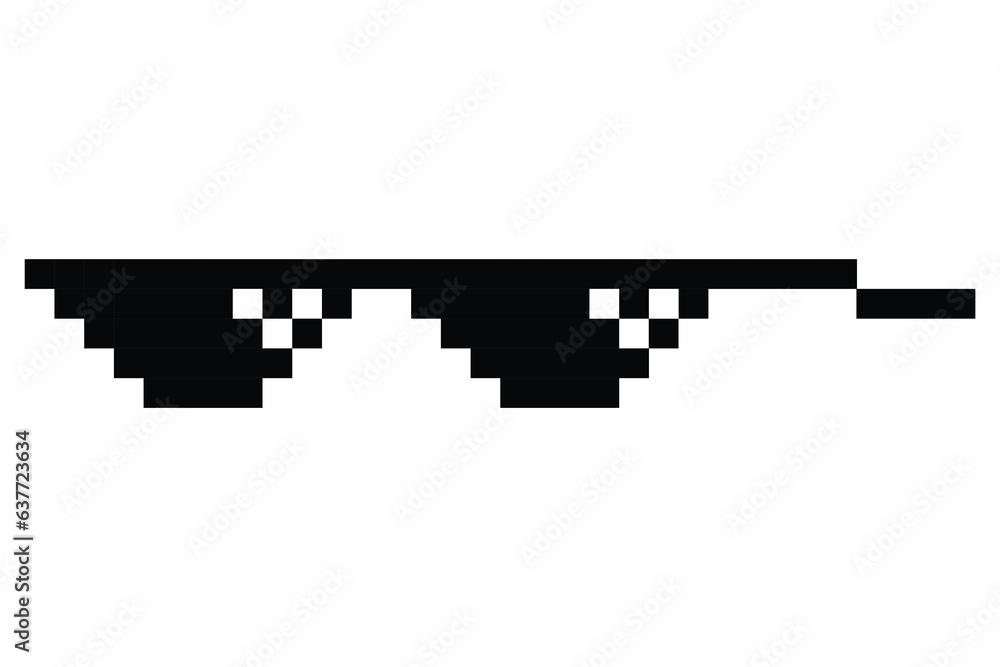 Pixel glasses meme. Like a boss meme. Pixelation, accessory optical ...