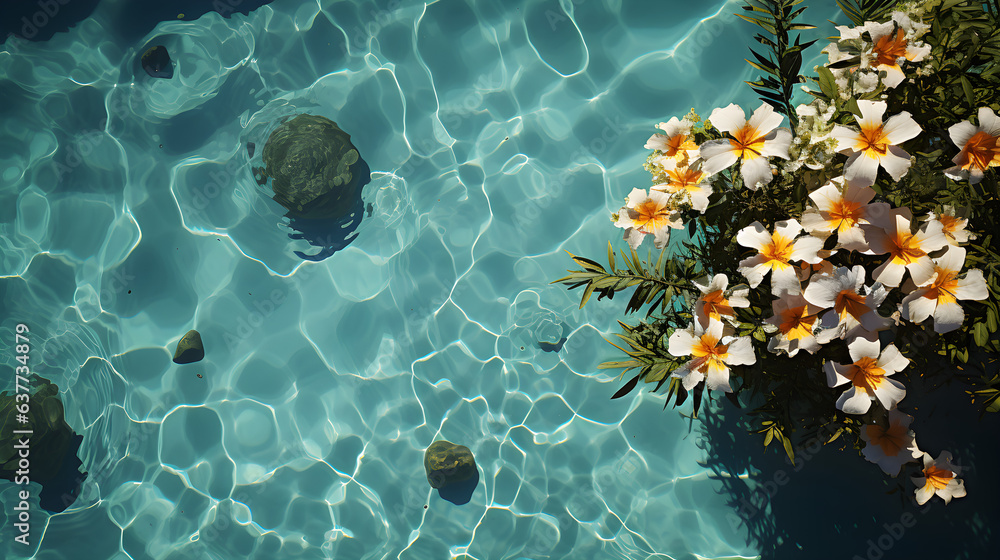 Capture an image of the pool from an overhead angle, showcasing the ...