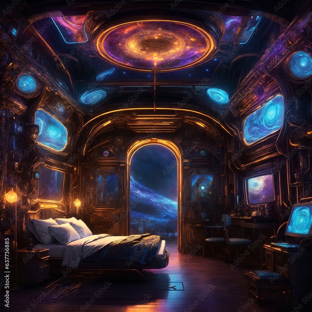 artwork A beautiful and wondrous room has a bec around it there is ...