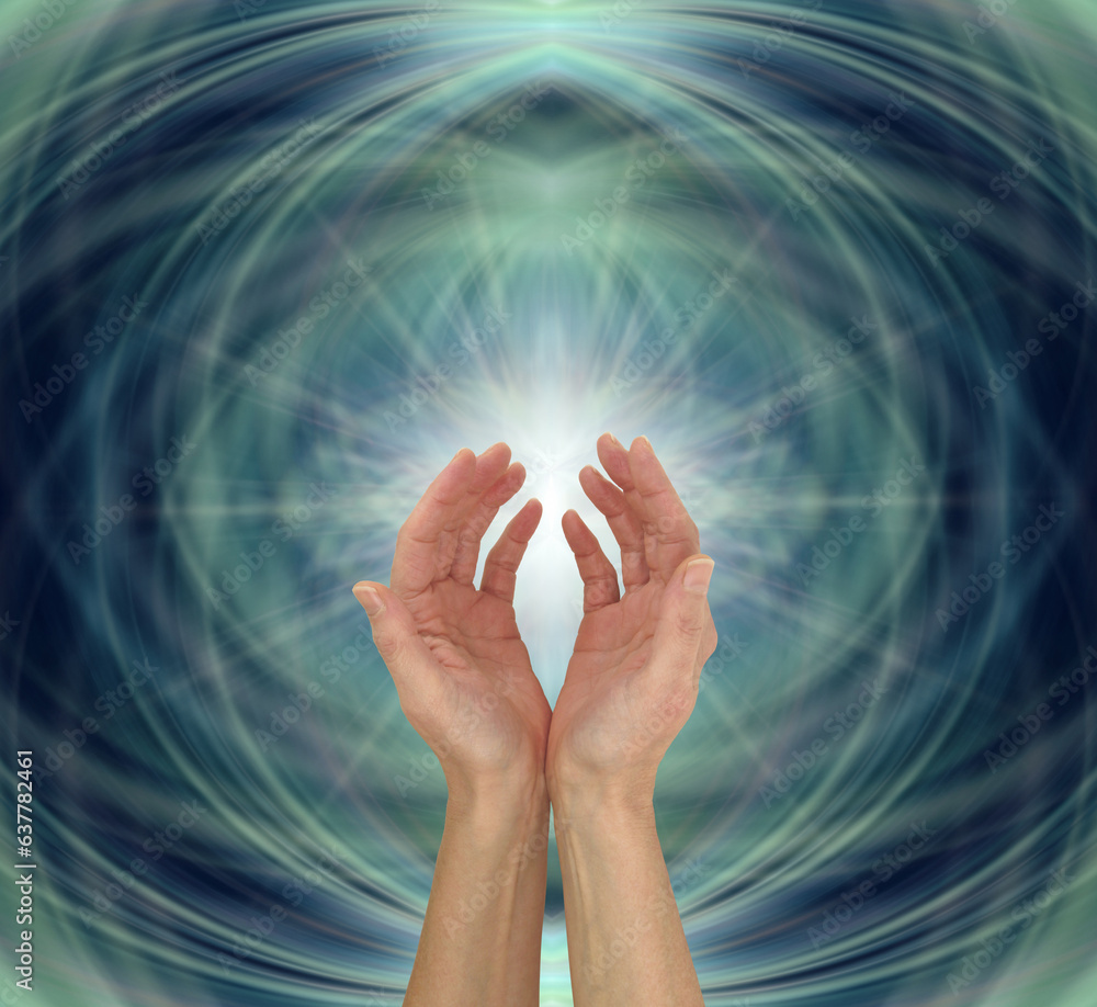 Matrix Energy Healing Hands Sensing star light - Dark blue deep teal ...