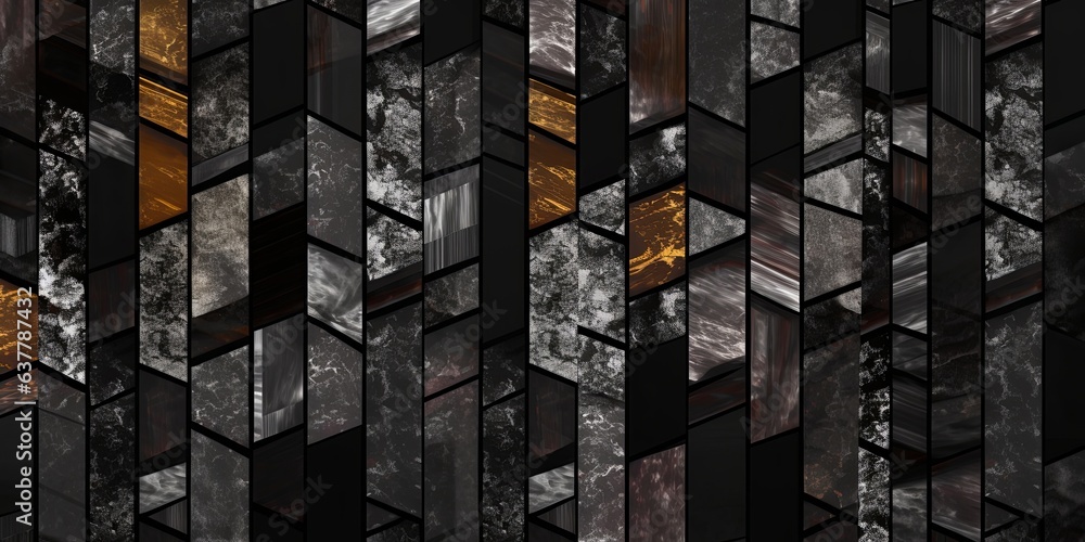 Seamless rich luxe black crystal gemstone contemporary patchwork ...