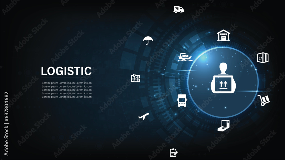 Logistic management concept. The complex process of planning ...