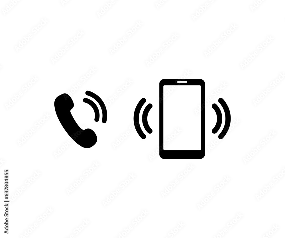 Ringing phone simple icon logo design. Smartphone ringing. Smartphone ...
