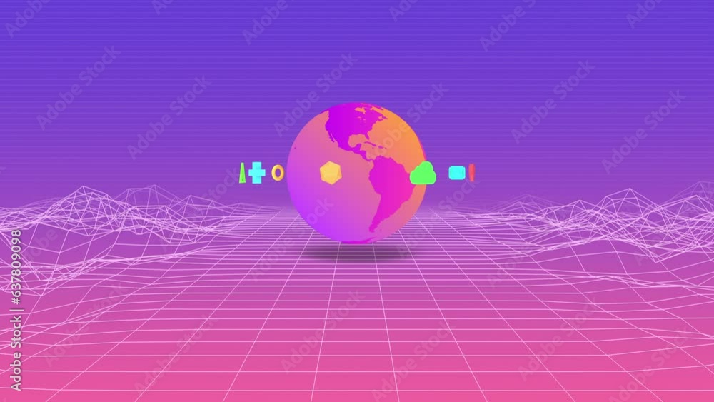 3D futuristic visualisation of metaverse immersive virtual world with ...