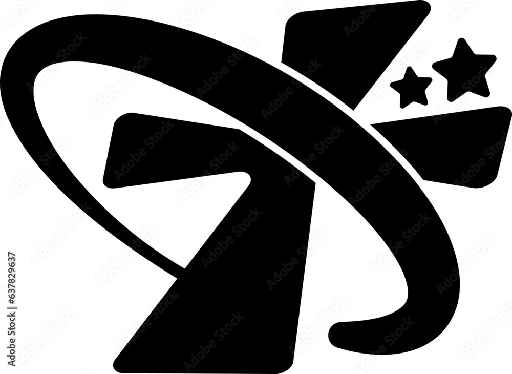 Y2K cross with star way shape streetwear aesthetic 素材庫向量圖 | Adobe Stock