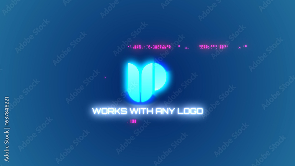 Modern Glitch Logo Reveal Stock Template | Adobe Stock