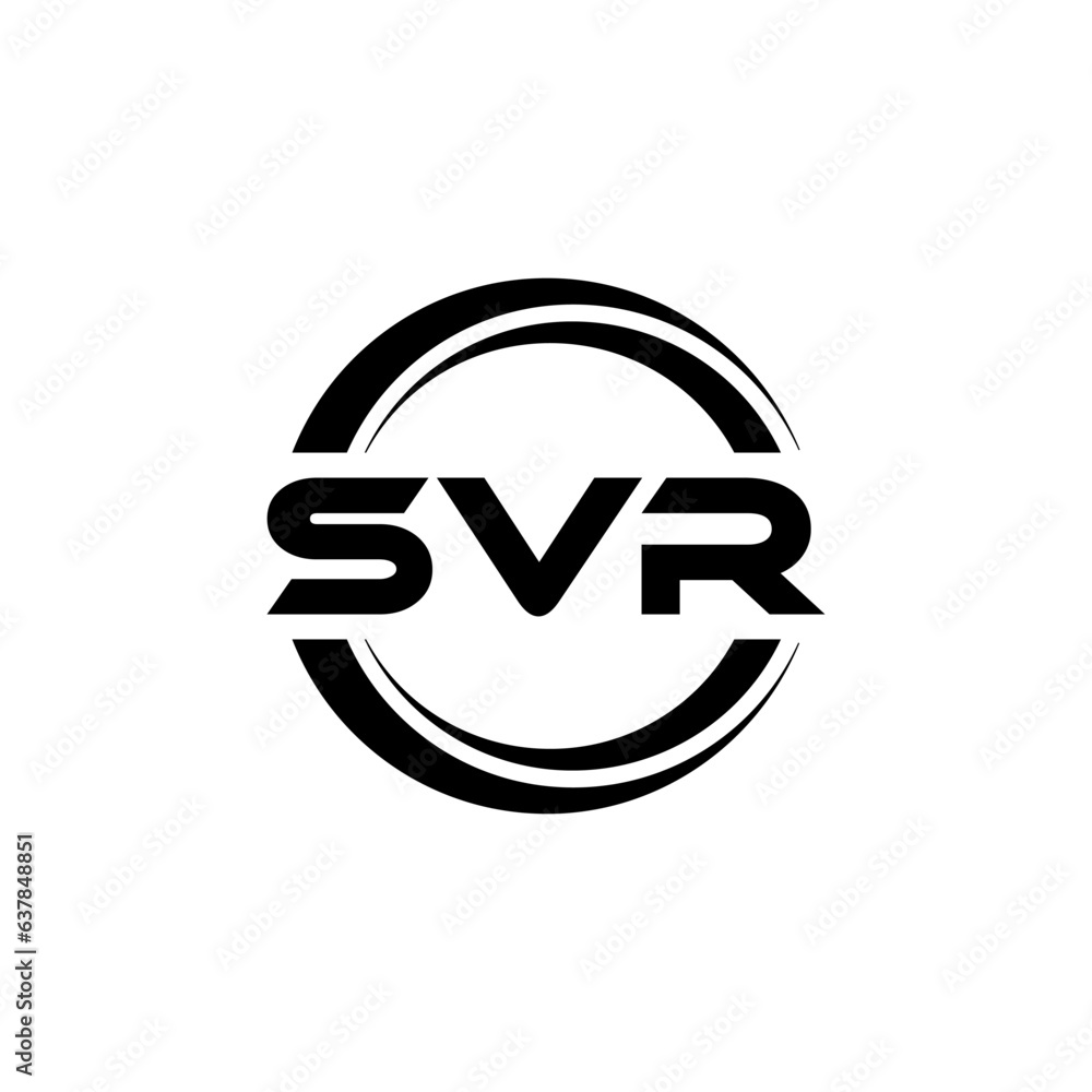 SVR letter logo design with white background in illustrator, vector ...