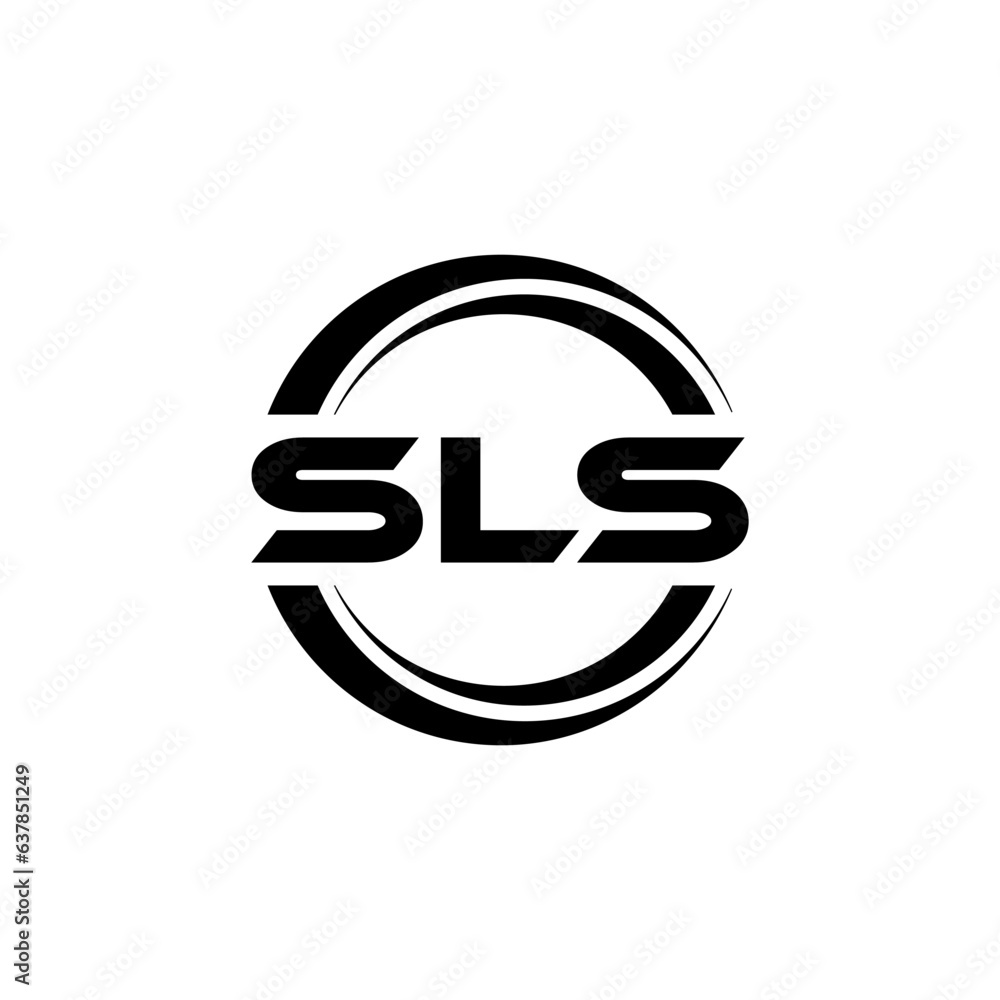 SLS letter logo design with white background in illustrator, vector ...