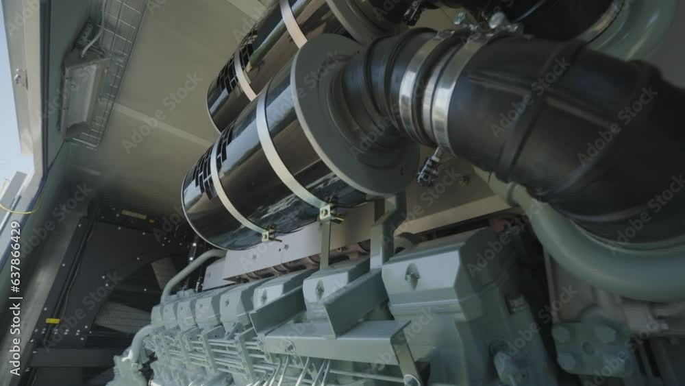 Exhaust gas filtration. Exhaust gas filtration system. Diesel generator ...