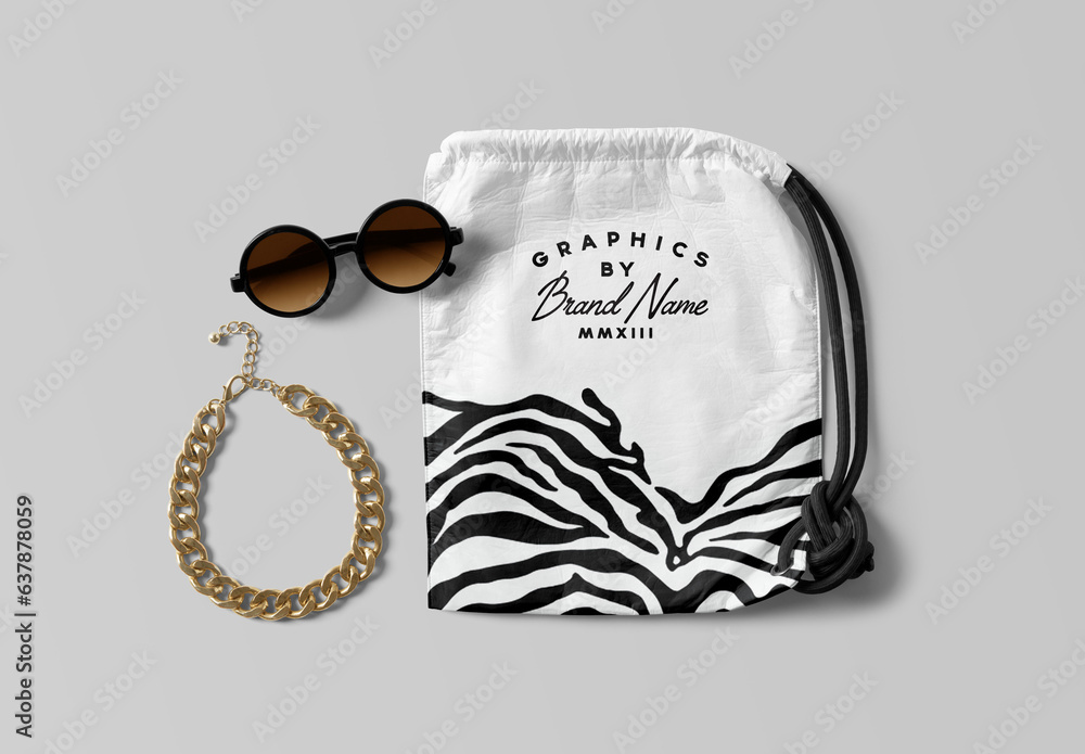 Backpack with Sunglasses Mockup Stock Template | Adobe Stock