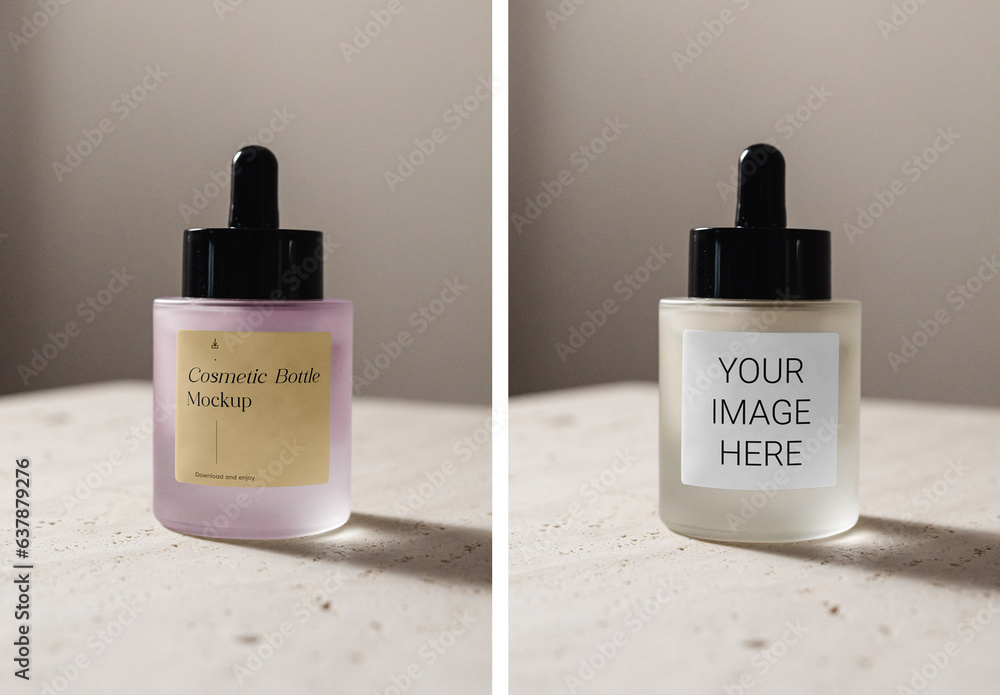 Square Label Bottle Mockup Stock Template | Adobe Stock