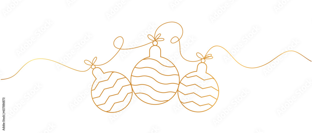 christmas vector , christmas ball line art style illustration vector ...