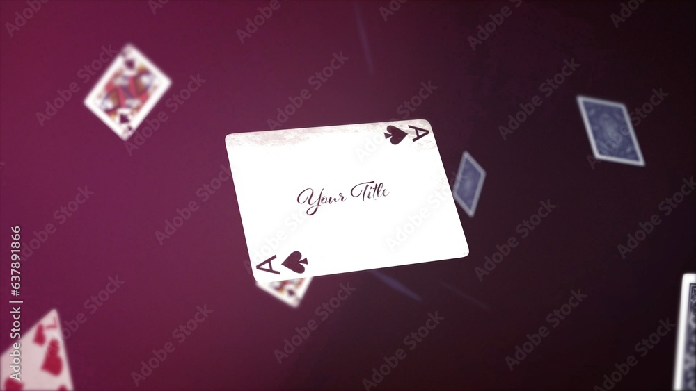 Magic Card Trick Title Intro Stock Template | Adobe Stock