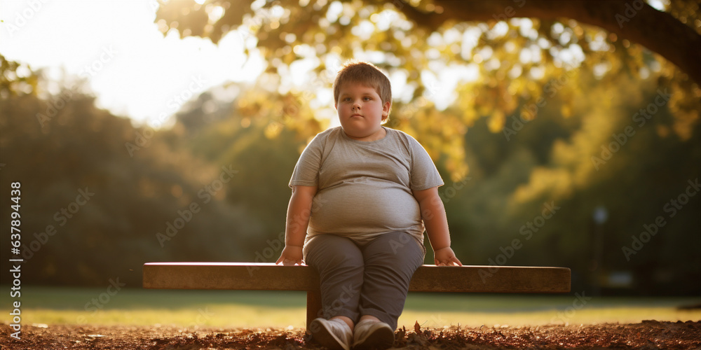 portrait of an overweight child. Generative AI Stock Illustration ...