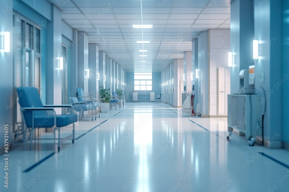 Ideal Healthcare Background with Surrealist Blurry Hospital Scene. AI ...