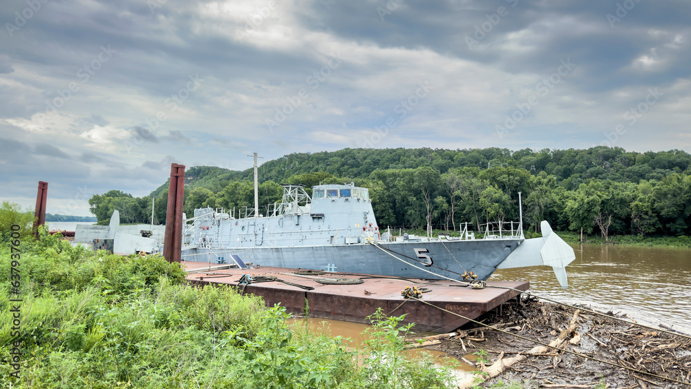 Gasconade, MO, USA - August 4, 2023: USS Aries (PHM-5), decommissioned ...