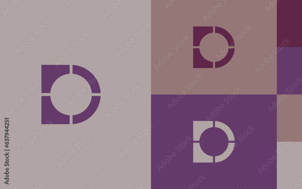 creative logo design to letter D symbol mark, shape logo design, vector ...
