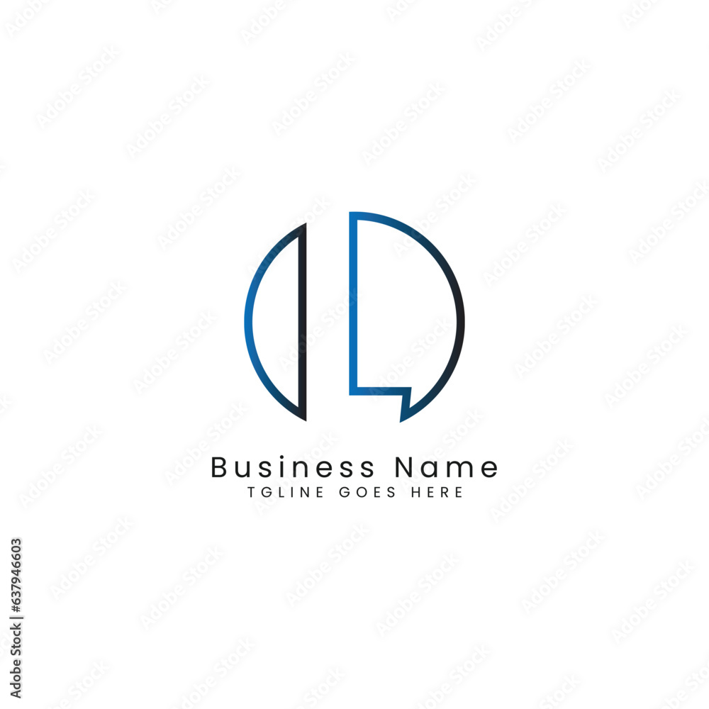 Letter L logo, Round shape symbol, Digital, Technology, Media, Cutout ...