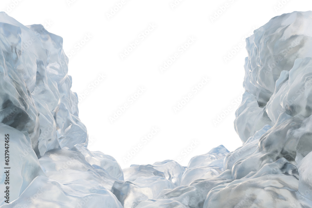 Ice rocks mountain with isolated on transparent background. PNG file ...