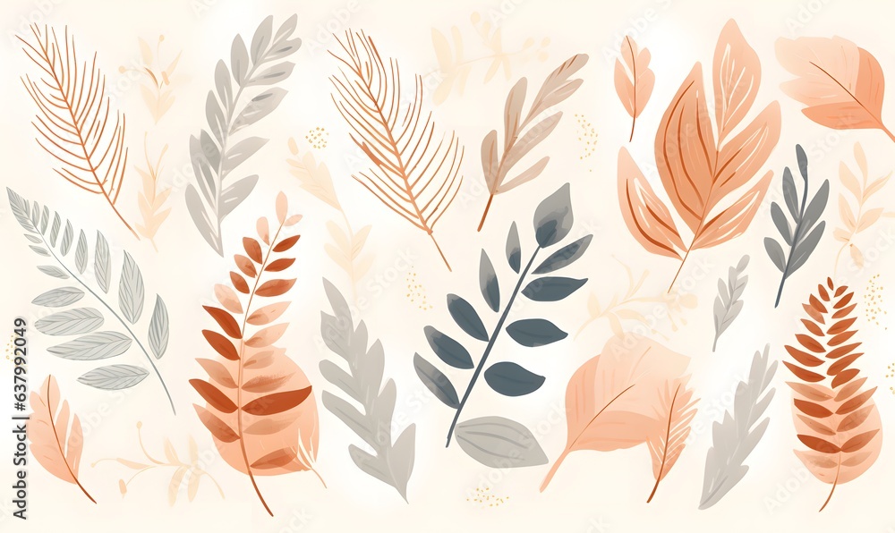 seamless leaf background. leaf seamless pattern suitable for greeting ...