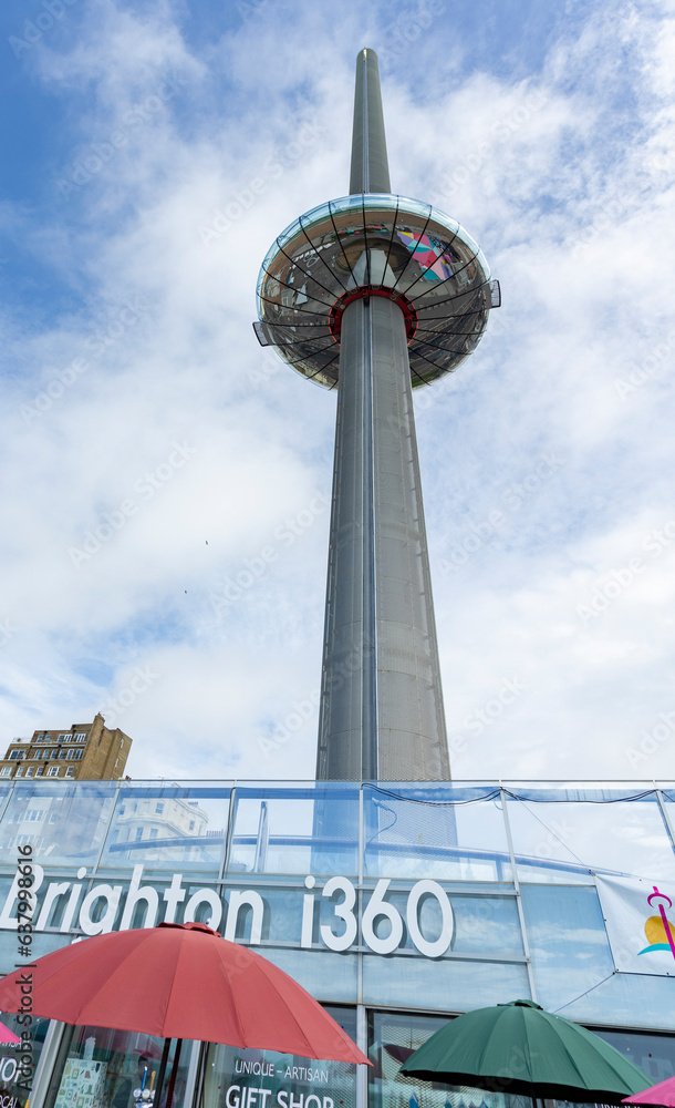Brighton, united kingdom, 23, August 2023 The British Airways i360 ...