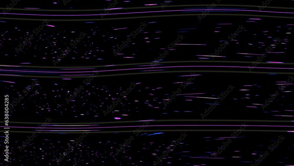 Monochrome lines on black background. Noisy screen. Old tv screen ...
