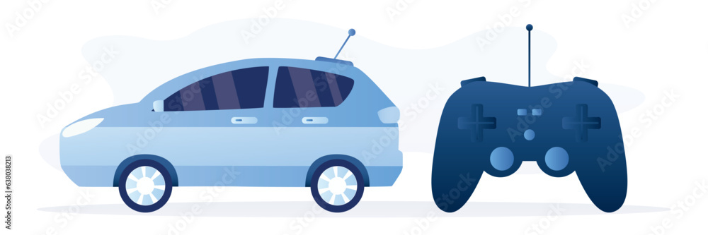 Remote controller, joystick for car and other devices. Modern ...