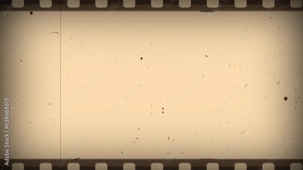 Vintage looping film strip background. 4K reel clutter old tv grain ...