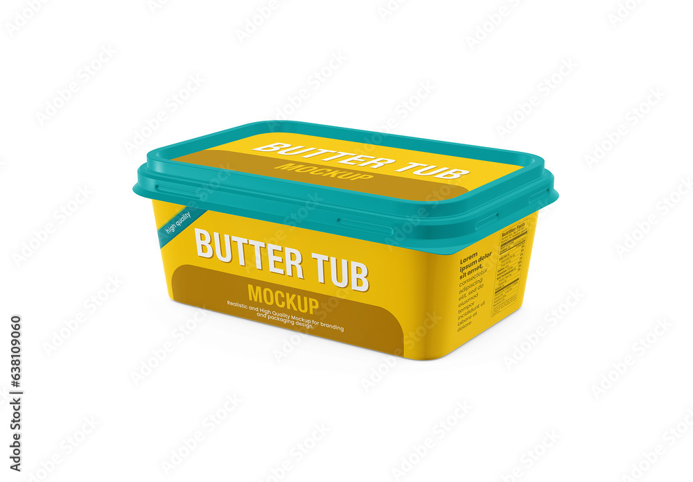Butter Tub Mockup Stock Template | Adobe Stock