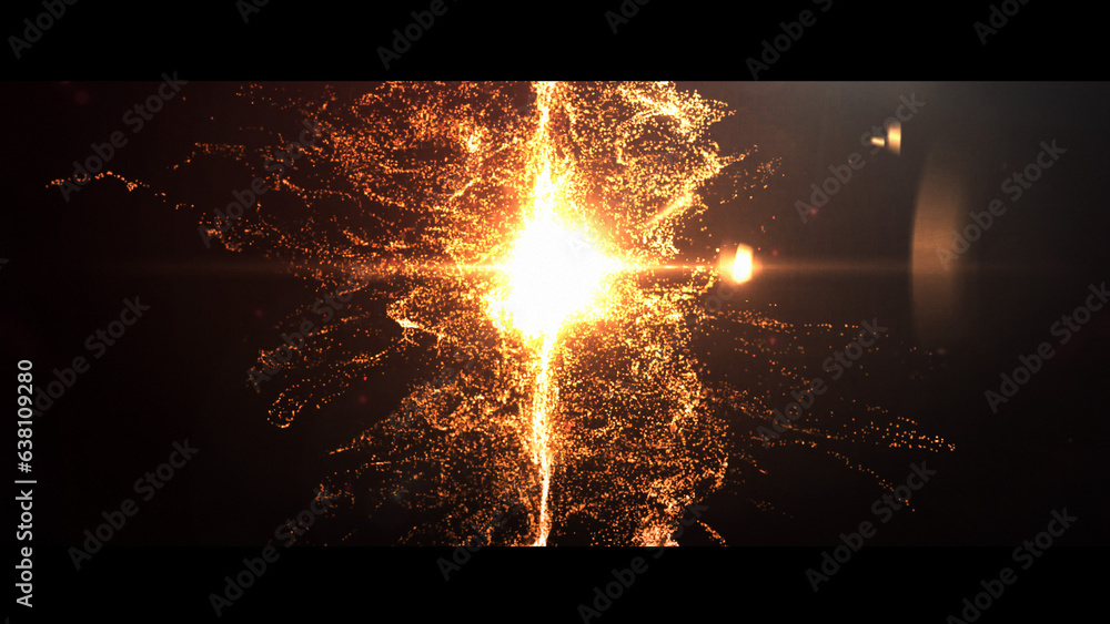 Particles Collision Logo Reveal Stock Template | Adobe Stock