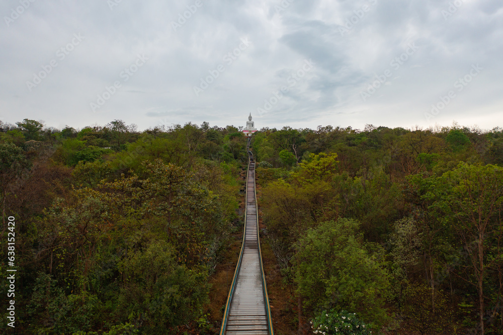 Wat Phra Bat Phu Pan Kham, temple pagoda is a buddhist temple in Khon ...