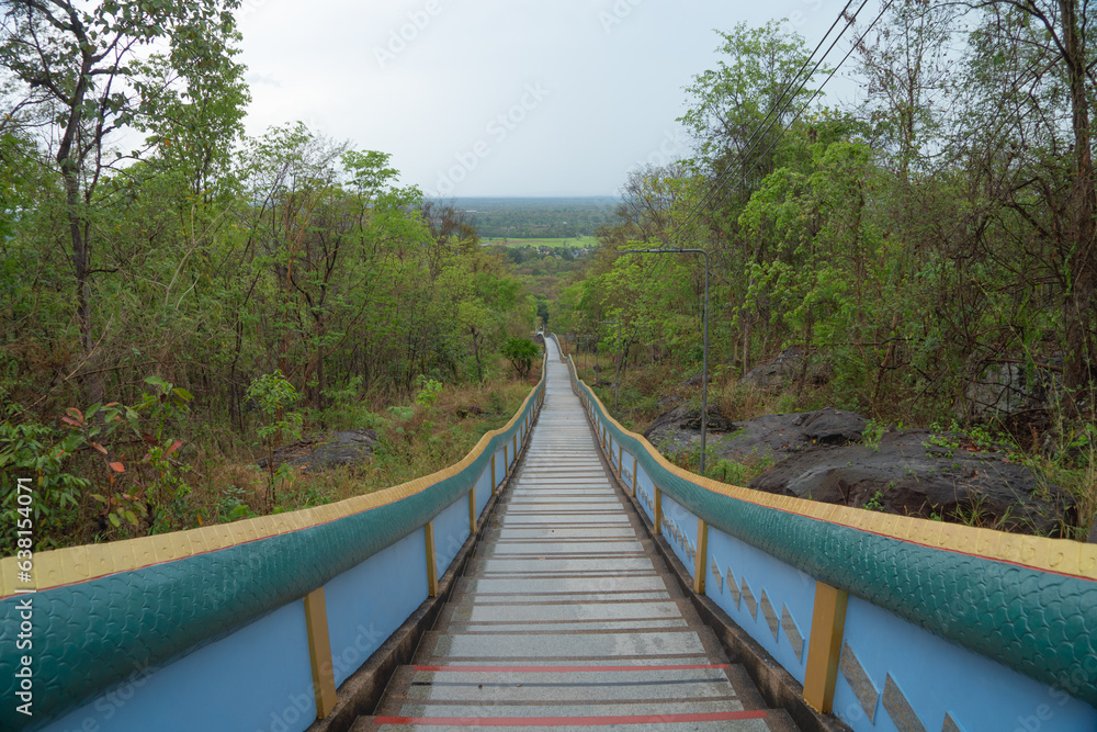 Wat Phra Bat Phu Pan Kham, temple pagoda is a buddhist temple in Khon ...