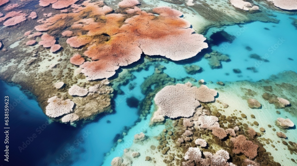 extensive coral bleaching, illustrating the devastating effects of ...