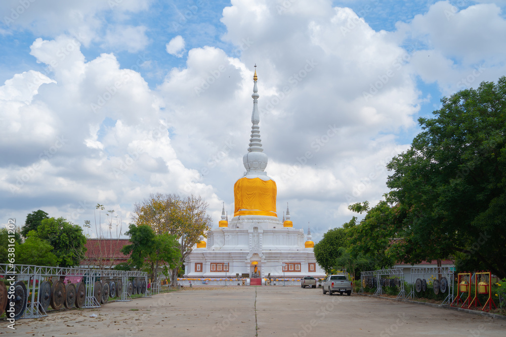 Phra That Na Dun temple pagoda is a buddhist temple in Maha Sarakham ...