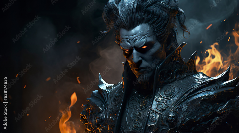 A stunning artwork captures the essence of Hades, the powerful deity of ...