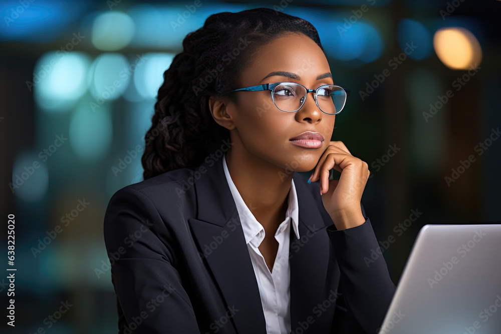 Tech-Savvy Businessman at Work: An African man in the office, deep in ...