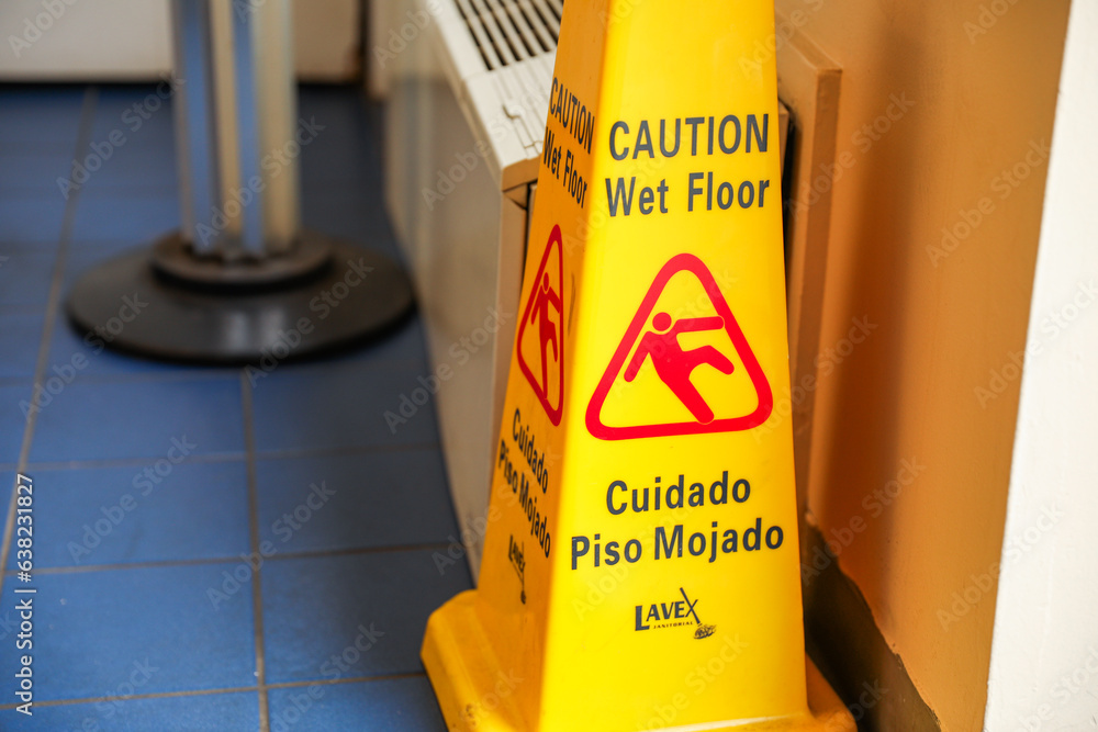 Yellow caution sign: Symbol of warning and alertness; vibrant hue ...