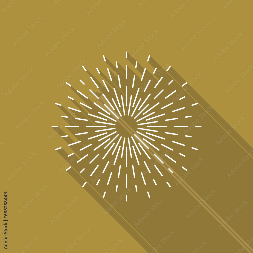 Light ray, sunburst and ray of sun. Design elements, linear drawing ...