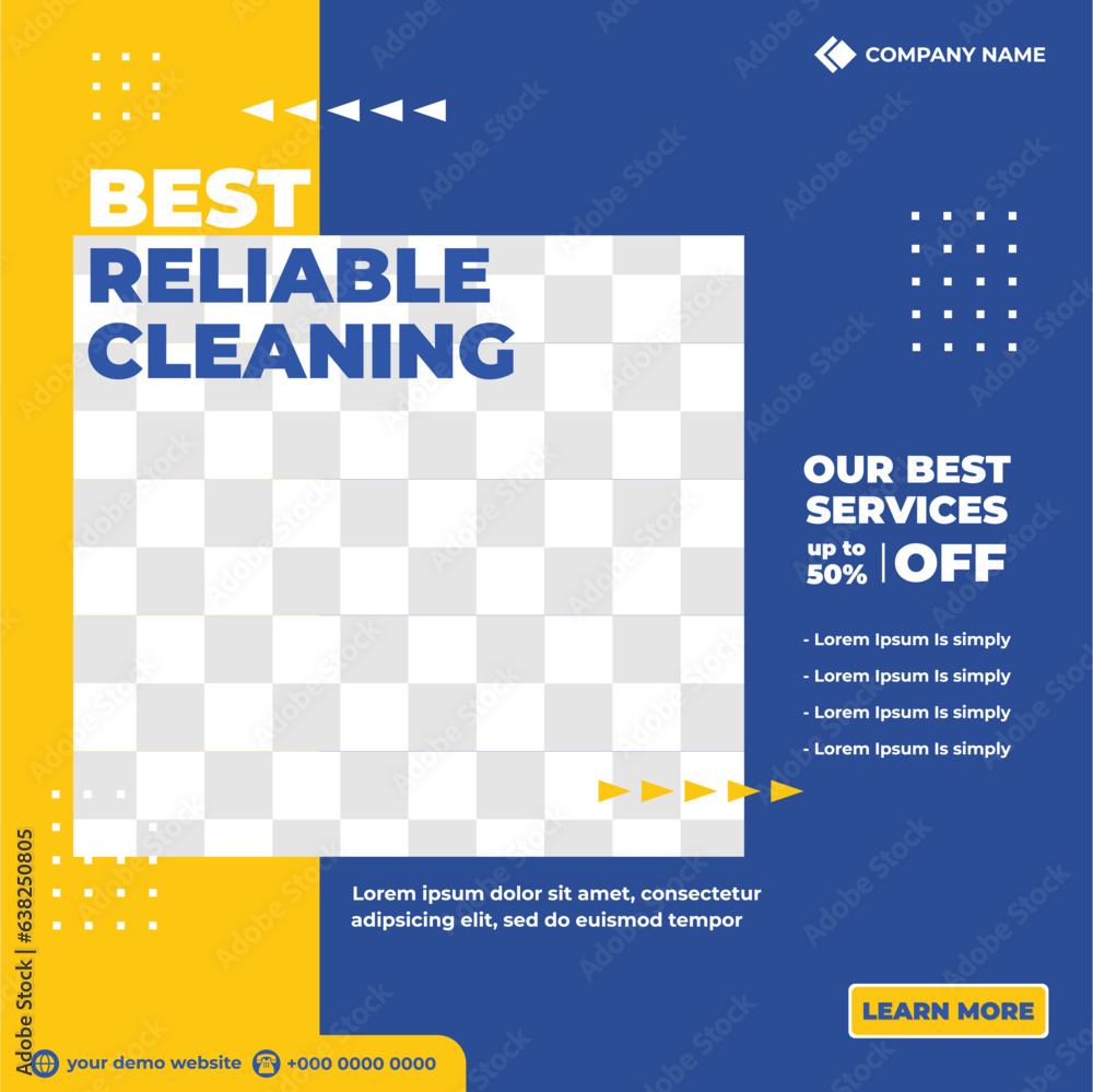 Cleaning service social media post banner template, Cleaning service ...