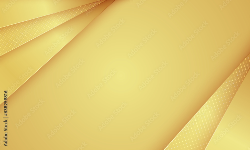 luxury gold background with golden papercut design Stock Vector | Adobe ...