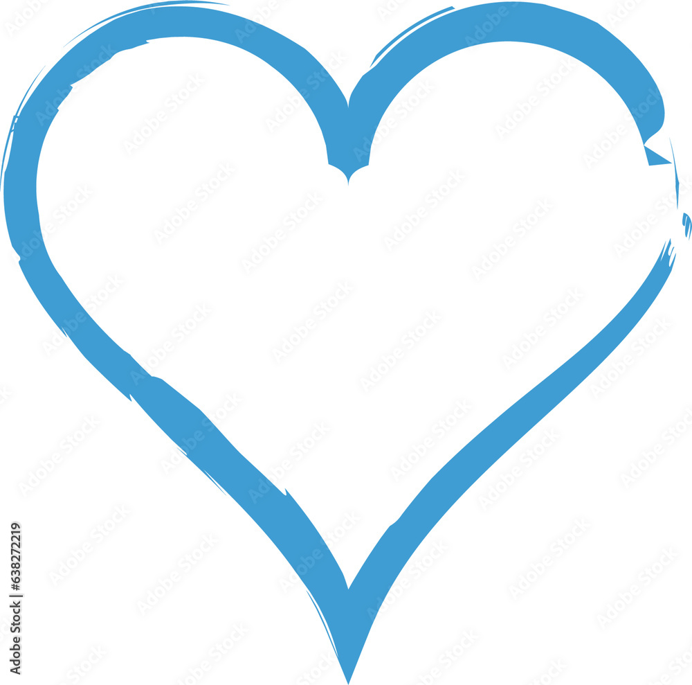 Digital png illustration of blue heart with copy space on transparent ...