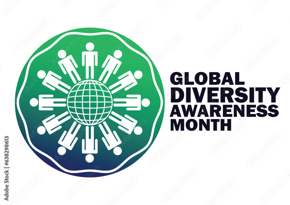 Global Diversity Awareness Month Vector illustration. Holiday concept ... Global Diversity Awareness Month Vector illustration. Holiday concept ...