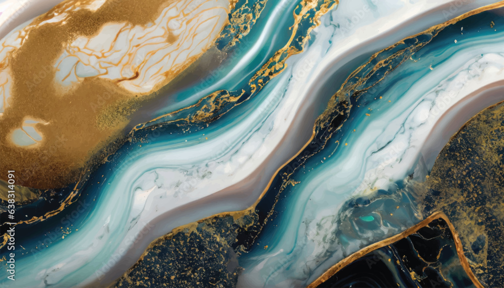 Beautiful marble art Ocean background. Style incorporates the swirls of ...