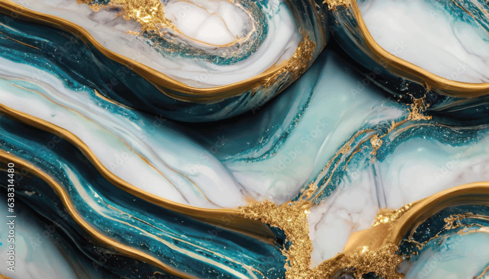 Beautiful marble art Ocean background. Style incorporates the swirls of ...