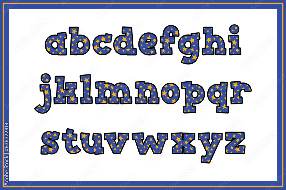 Versatile Collection of Little Star Alphabet Letters for Various Uses ...