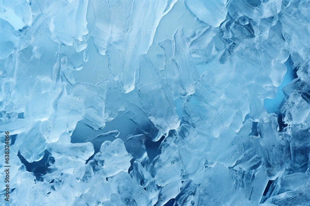 Abstract ice textures on car window in winter. Frosted Glass and Ice. A ...