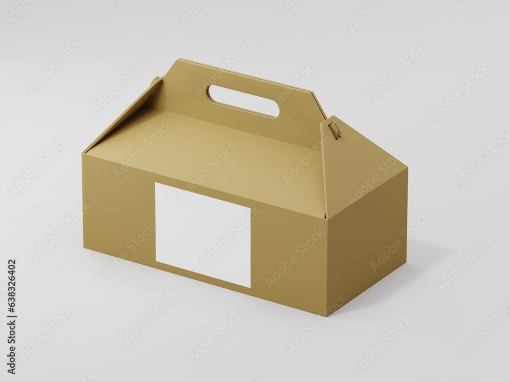 Gable Box Photo Products With Side Left Pose Stock Illustration | Adobe ...