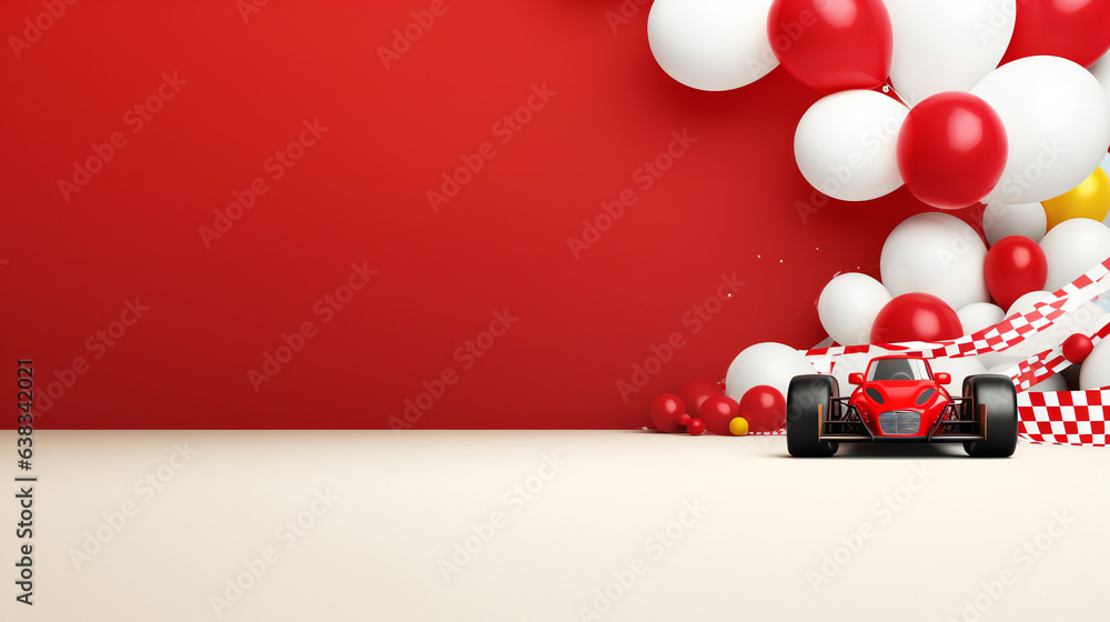 Race theme Party Background with empty copy space. Generative AI. Stock ...