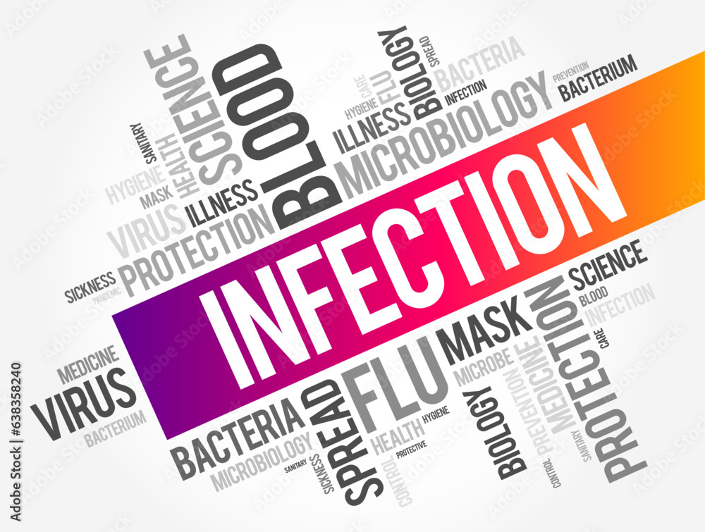 Vettoriale Stock Infection is the invasion of tissues by pathogens ...